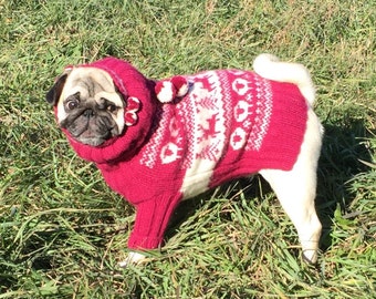 Artículos únicos para pug sweater | Etsy