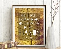 Unique isaiah 49 16 related items | Etsy