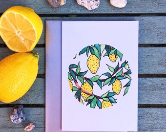 Lemon tree cards | Etsy