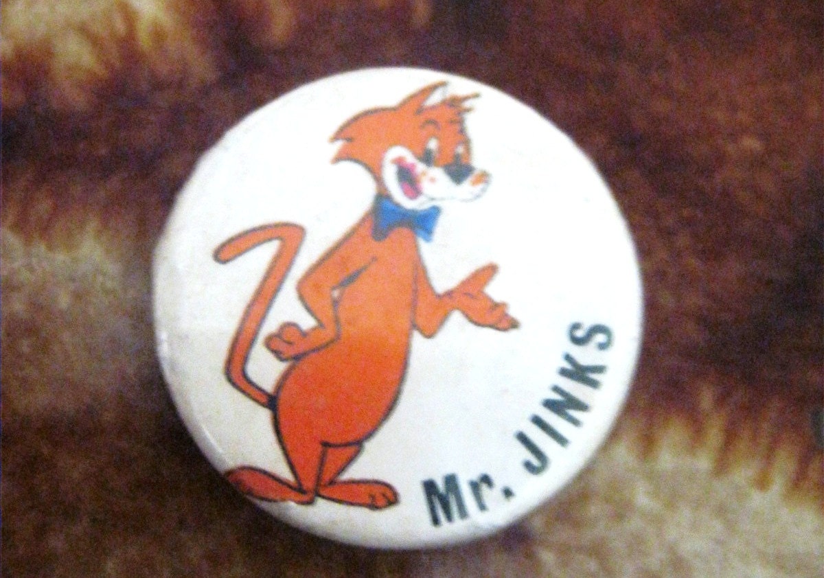 Mr Jinks Top Cat Cartoon badge 1960’s – Haute Juice