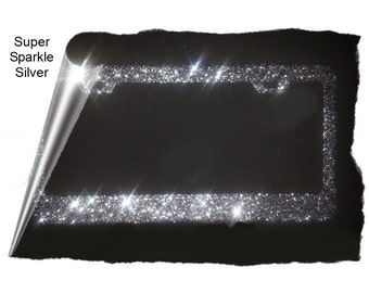 Unique silver glitter frame related items | Etsy