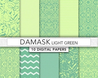 Unique green digital paper related items | Etsy