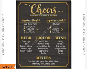 Birthday drink menu | Etsy