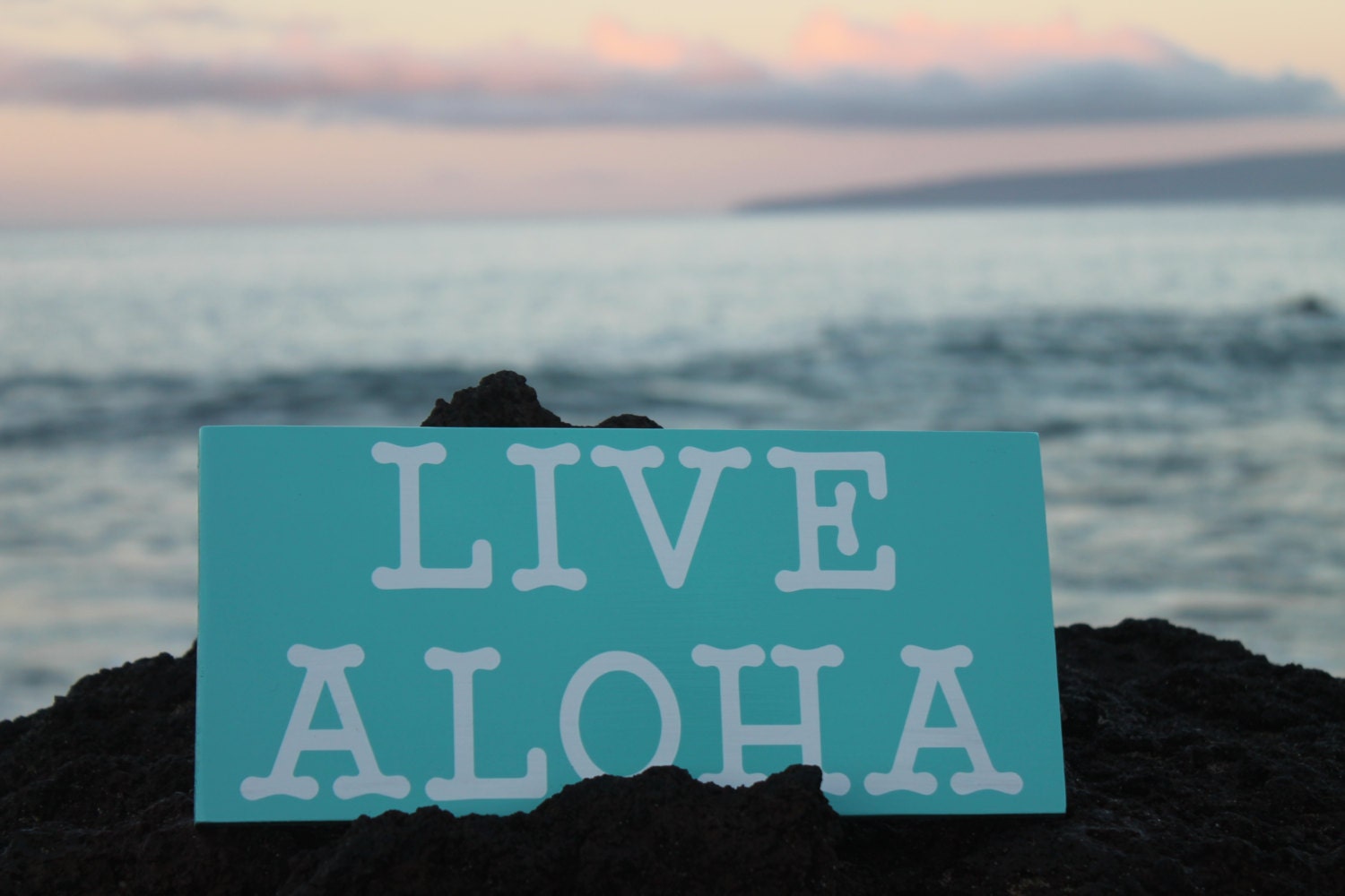 Live Aloha wood sign Handmade on Maui by FunKindSigns on Etsy