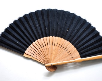 Black hand fan | Etsy