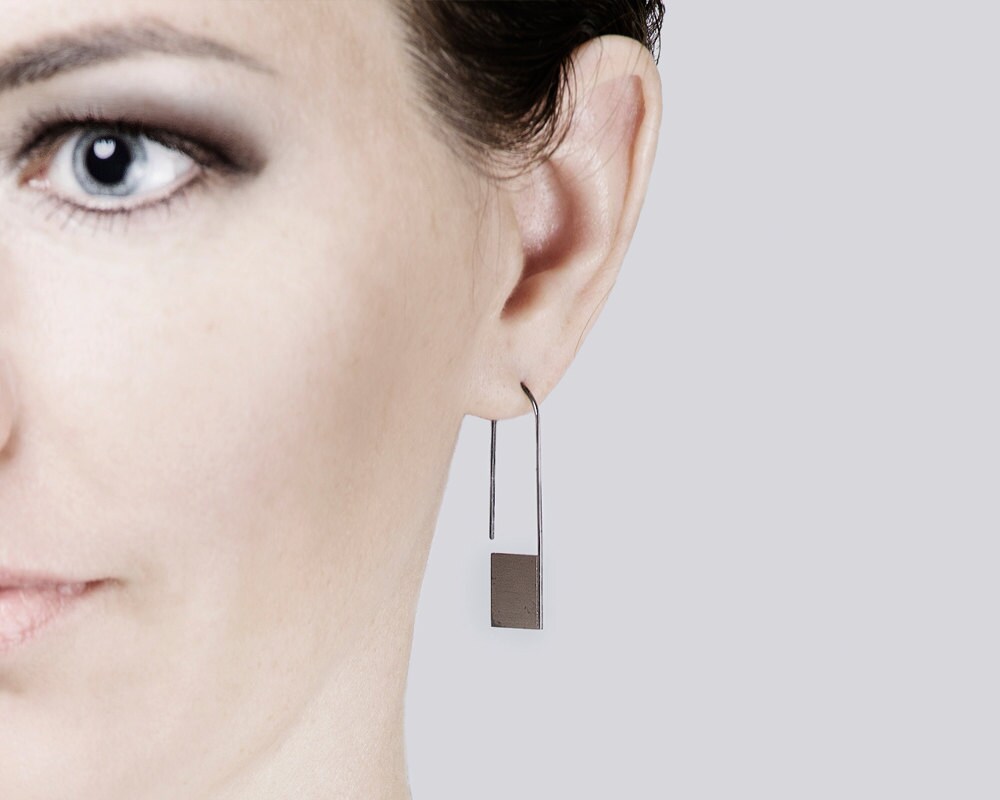 Geometric square earrings square earrings modern geometric