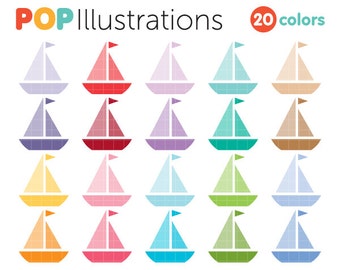 Sailboat clipart | Etsy