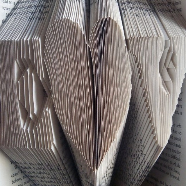 Folded Book Art Origami Handmade Anniversary by HappyFoldedBooks