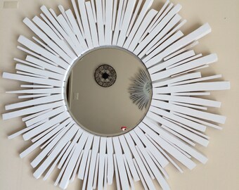 Wood sunburst mirror | Etsy