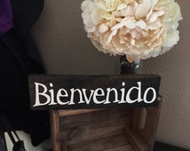 Popular items for spanish welcome sign on Etsy