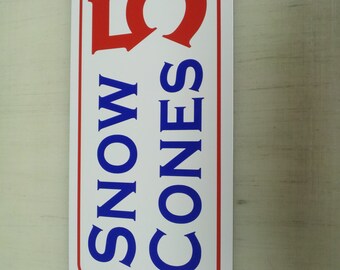 Snow cone sign | Etsy