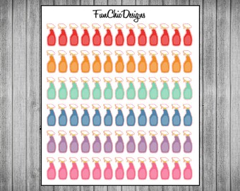 Cleaning Planner Stickers Printable Calender Stickers 1/2 inch