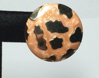 Unique cow print earrings related items | Etsy