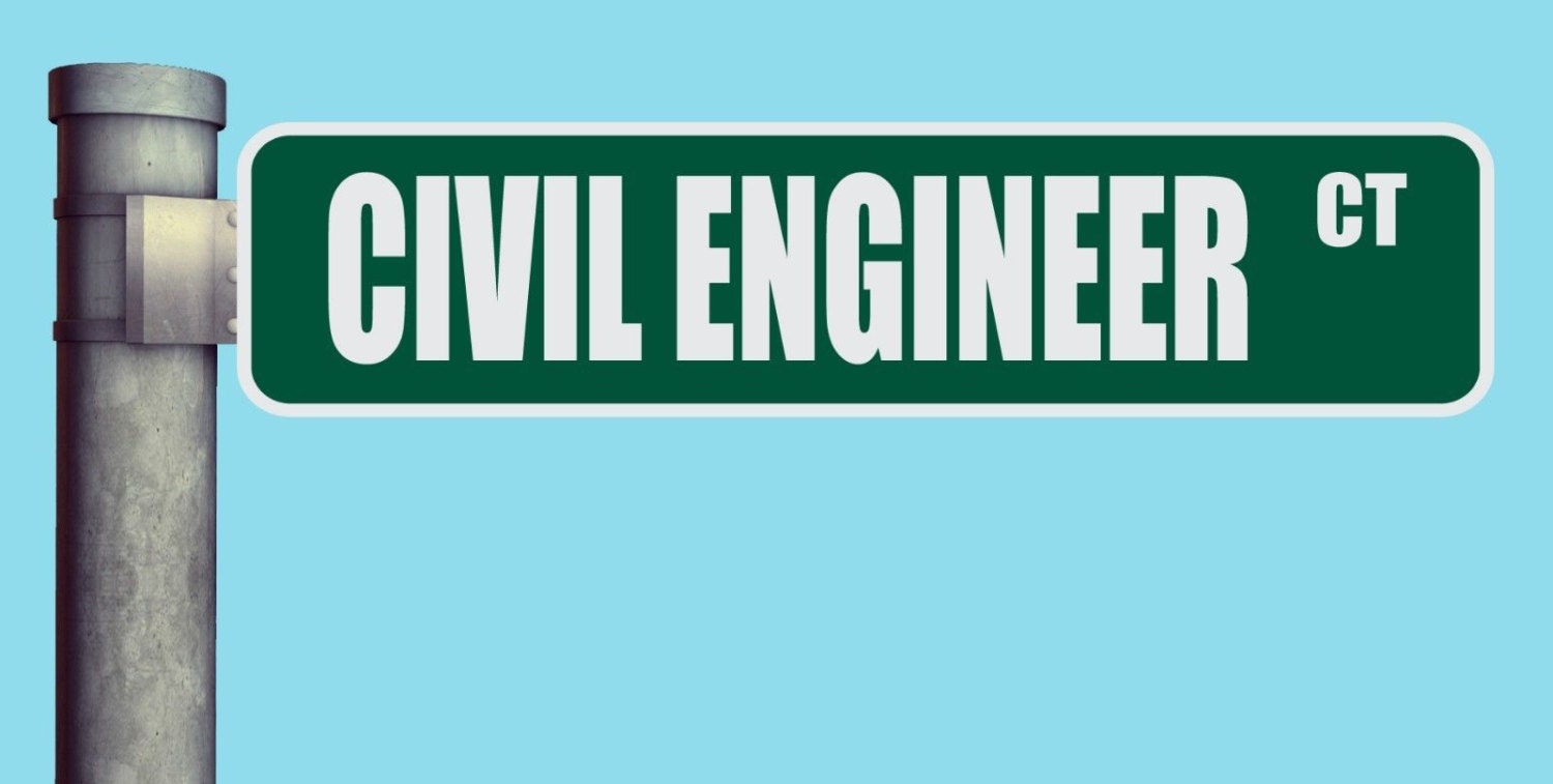 Civil Engineer CT Street Sign Court Heavy Duty Aluminum