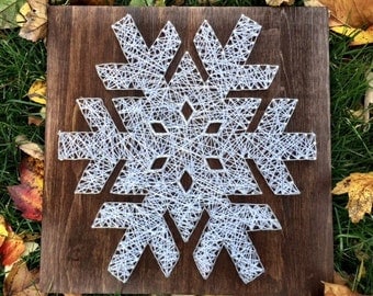 Snowflake string art | Etsy