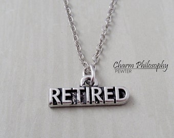 Unique retirement necklace related items | Etsy