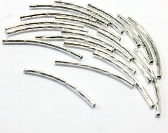 Unique silver tube beads related items | Etsy