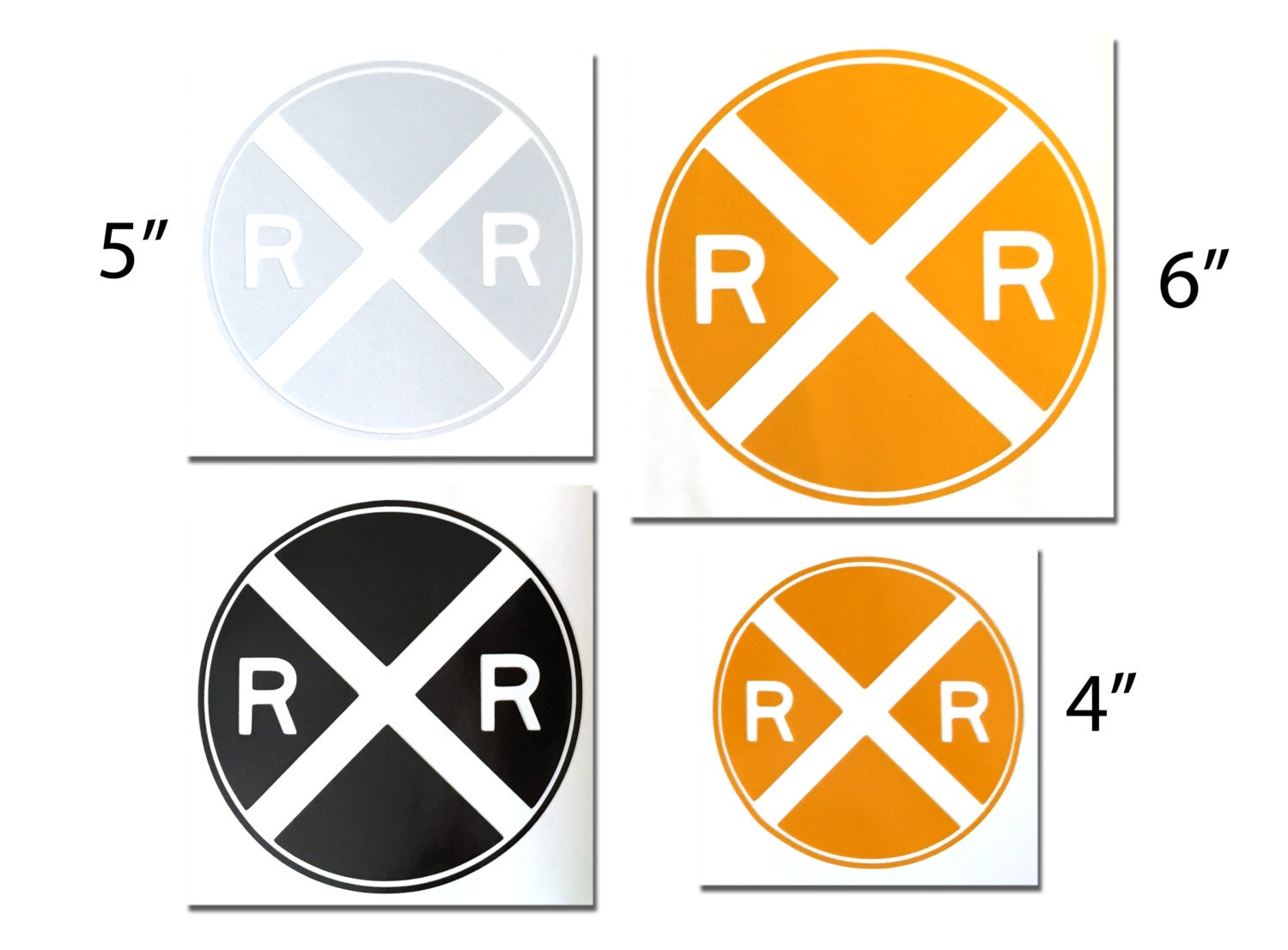 Reflective Railroad Crossing Decal