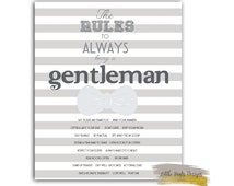 Unique gentleman rules related items | Etsy