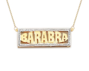 Diamond name plate | Etsy