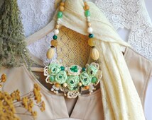 Unique textile art jewelry related items | Etsy