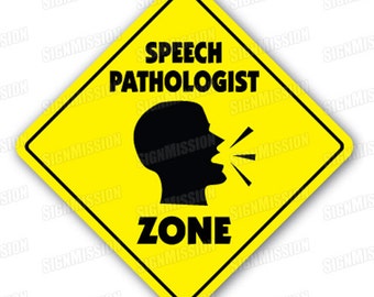 Speech therapy sign | Etsy