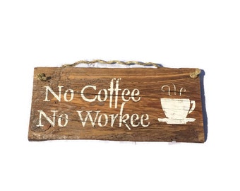 Wood coffee sign | Etsy