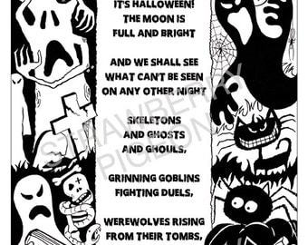 Halloween poem | Etsy