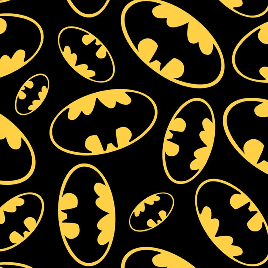 Batman Logo Licensed DC Comics 100% Cotton Fabric BTY David