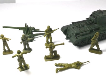 Vintage 1960s toy army men | Etsy