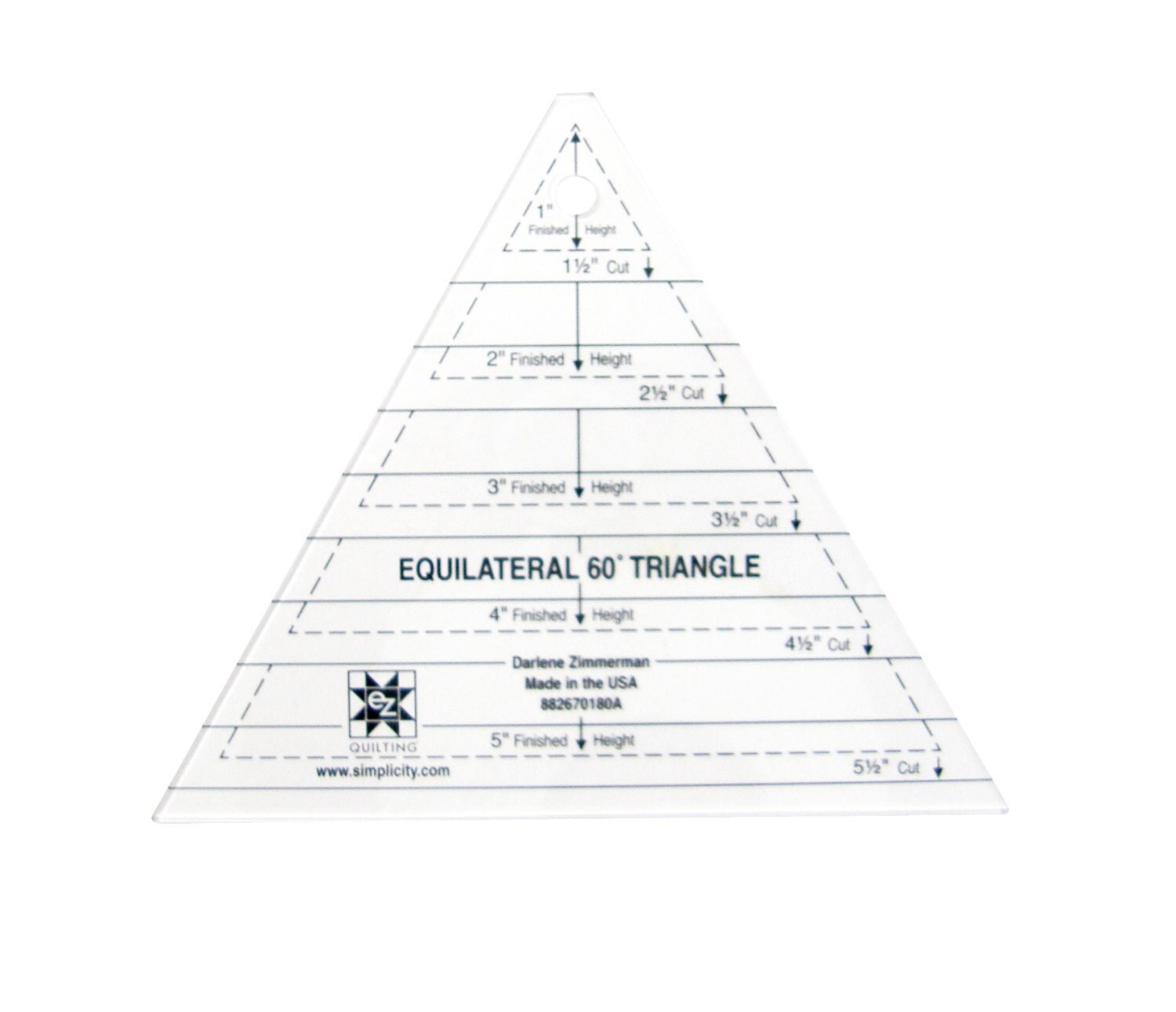 60 Degree Equilateral Triangle Acrylic Quilting Template