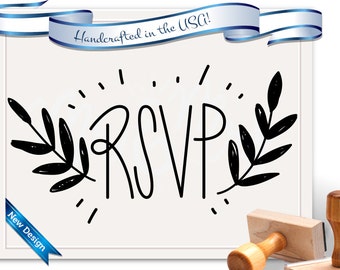Rsvp rubber stamp | Etsy