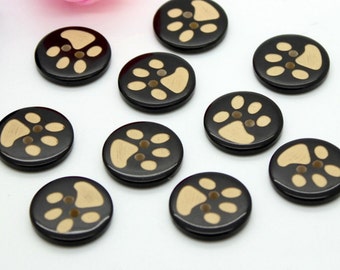 Paw print buttons | Etsy