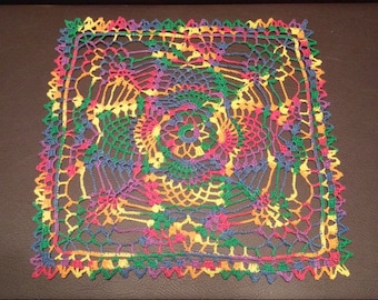 Square crochet doily | Etsy