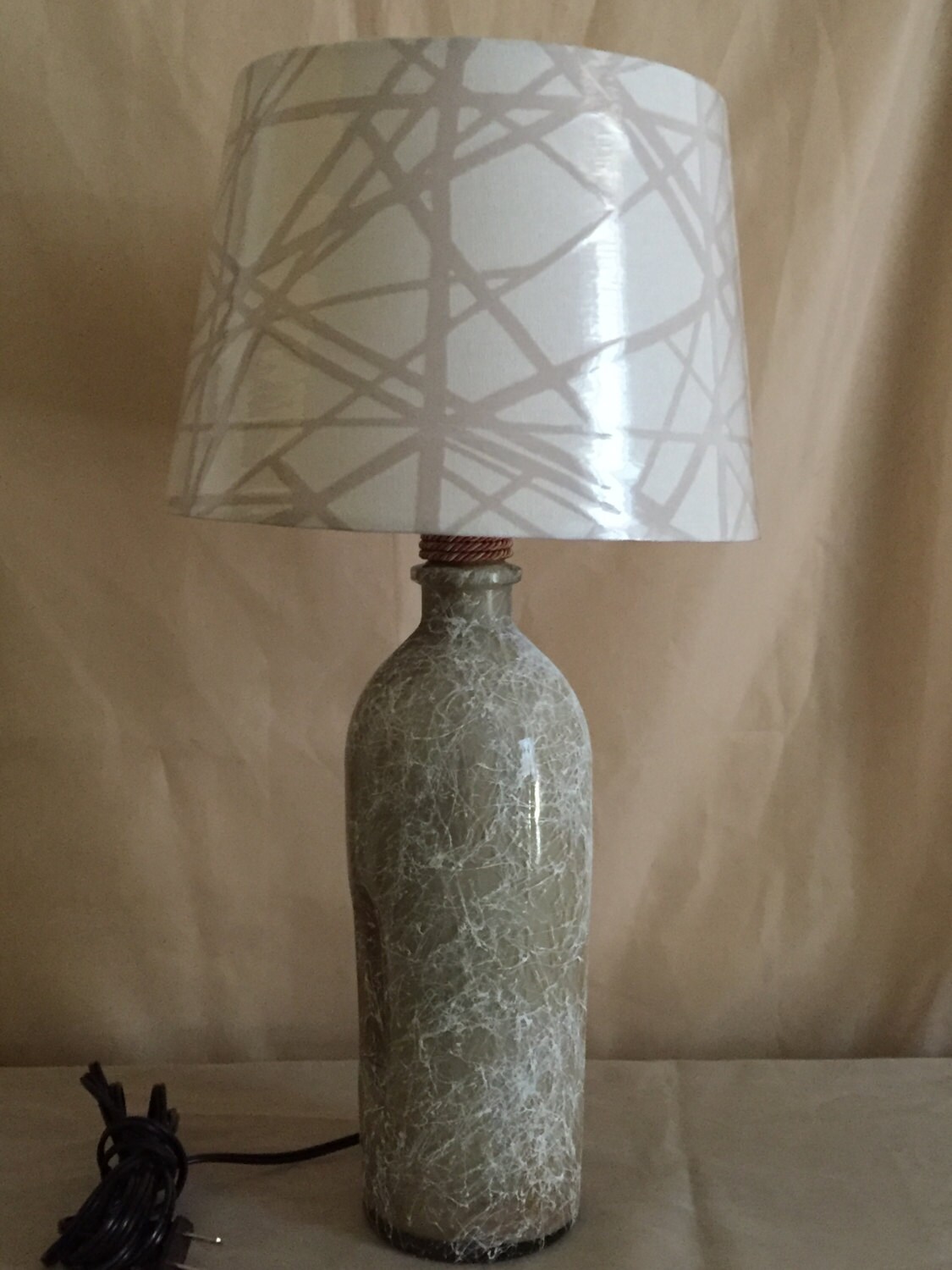Upcycled Marble Look Bottle Lamp Shade by UpcycledandSassy on Etsy