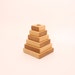 Wooden pyramid Square stacking toy Learning toy