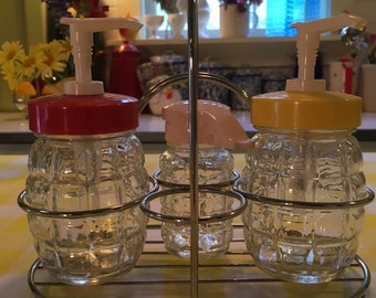 Glass condiment jar | Etsy