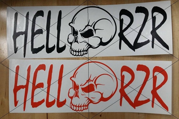Hell RZR Vinyl Decal 4 x 12 by DandDVinylCreations on Etsy