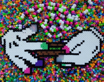 Perler bead jewelry | Etsy