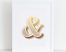 Popular items for gold foil ampersand on Etsy