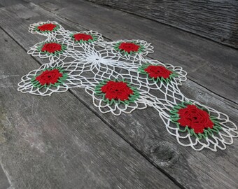 1950's Irish Rose Doily Vintage Crochet Pattern PDF
