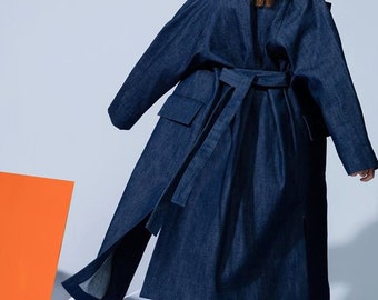 Items similar to Black Blazer / Cotton Coat / Extravagant Asymmetrical ...