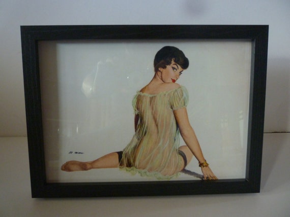 Alberto Vargas Pin Up Girl 1940s A4 Framed Print
