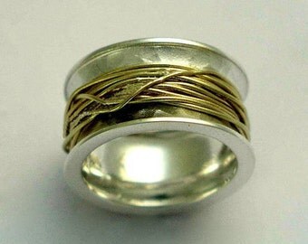 Mens two finger ring | Etsy