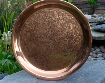 Copper serving tray | Etsy