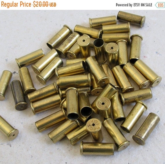 SALE Drilled 22 Caliber Bullet Casings Lot of 50 by TheBeadStore