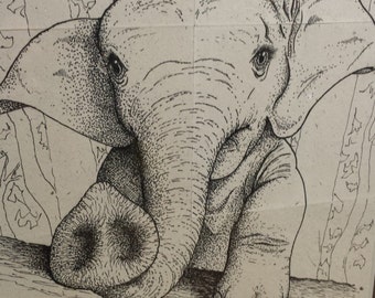 Elephant dung art | Etsy