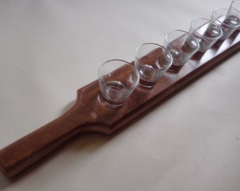 beer taster paddle cherry wood by newberry on Etsy