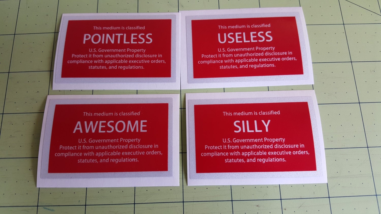 U.S. Government "SECRET" classification - reflective sticker - SALE ...