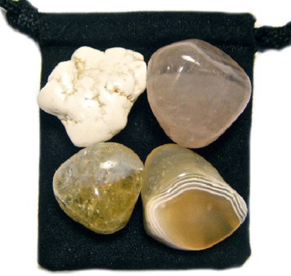 INNER CALM Tumbled Crystal Healing Set 4 by TheMagicIsInYou